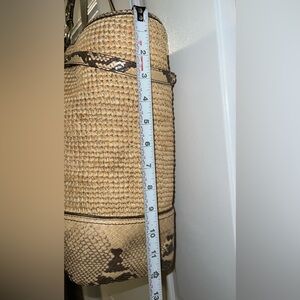 Coach | Bags | Coach Python Straw Natural Large Tote | Poshmark